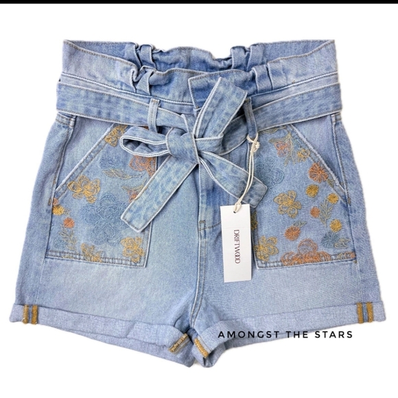 DRIFTWOOD | Shorts | Nwt Driftwood Paperbag High Rise Embroidered ...